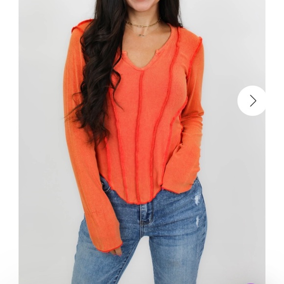 POL | Tops | New Pol V Neck Inside Out Style Long Sleeve Top In Color ...